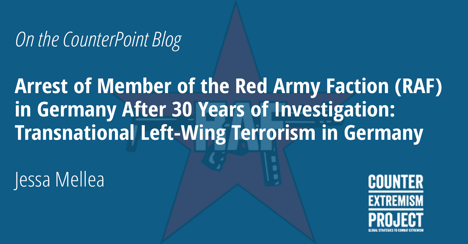 Arrest of Member of the Red Army Faction (RAF) in Germany After 30 ...