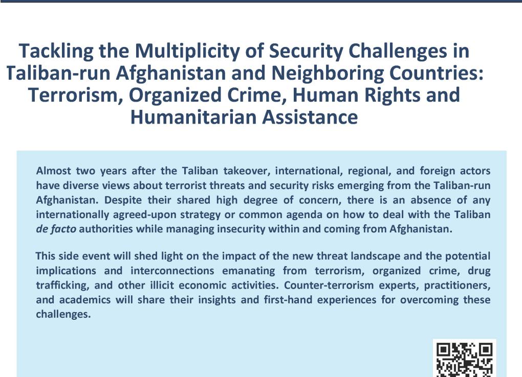 CEP Event: Tackling The Multiplicity Of Security Challenges In Taliban ...