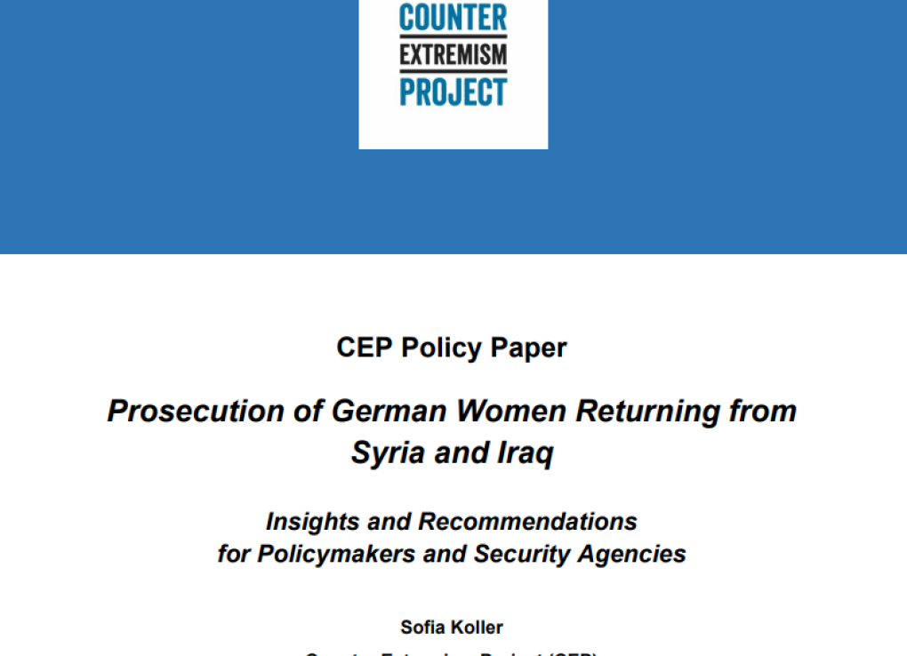 CEP Policy Paper: Prosecution Of German Women Returning From Syria And ...