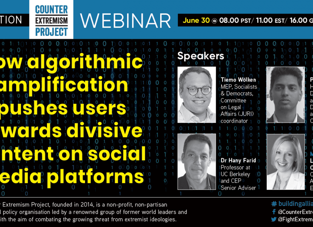 CEP Webinar with Dr. Hany Farid: How algorithmic amplification pushes ...